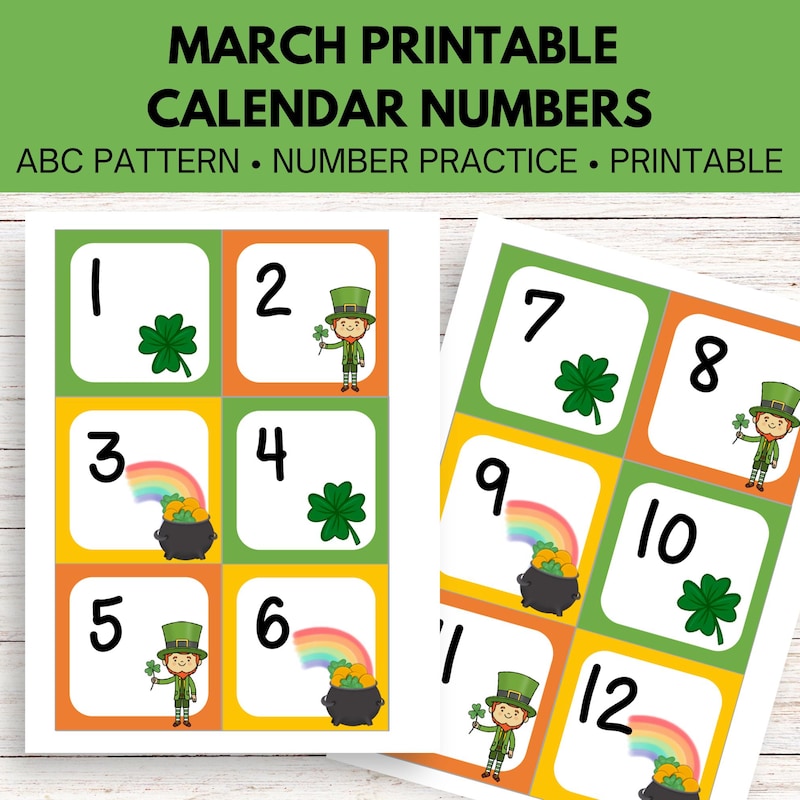 Calendar Numbers - Etsy