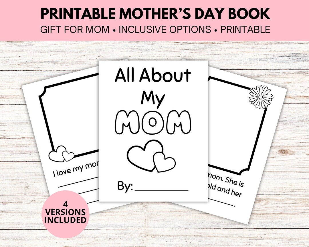 Mother's Day Book for Kids - Inclusive Options - Mom Grandma Aunt Blank ...