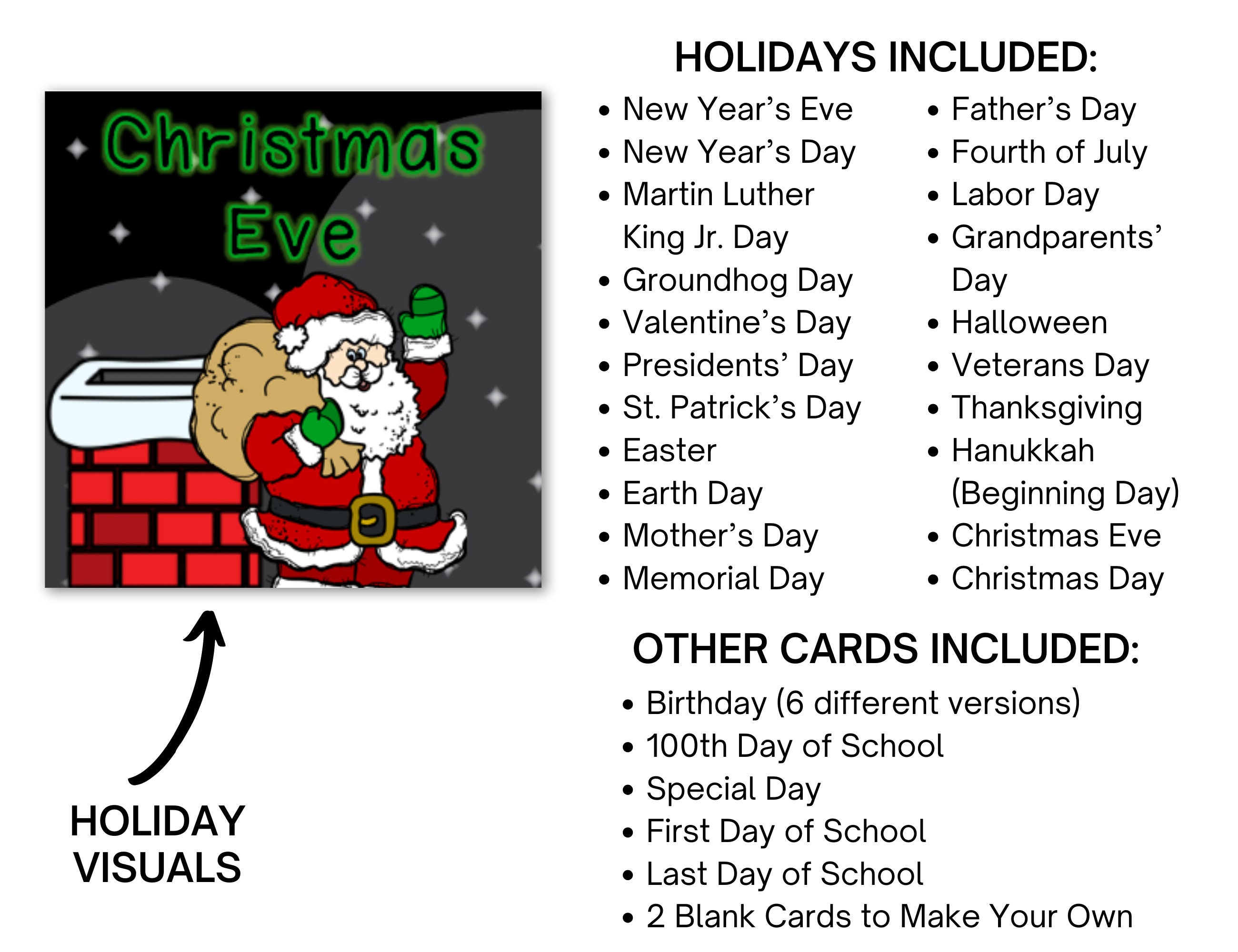 12 Month Calendar Numbers & Holidays BUNDLE Printable AB Pattern Full ...