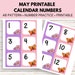 May Calendar Numbers in AB Pattern - Etsy