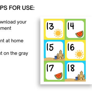June Calendar Numbers in ABC Pattern - Etsy