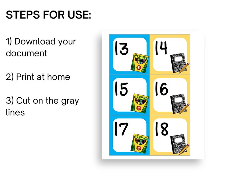 August Calendar Numbers in AB Pattern - Etsy