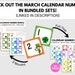 March Calendar Numbers in AB Pattern - Etsy
