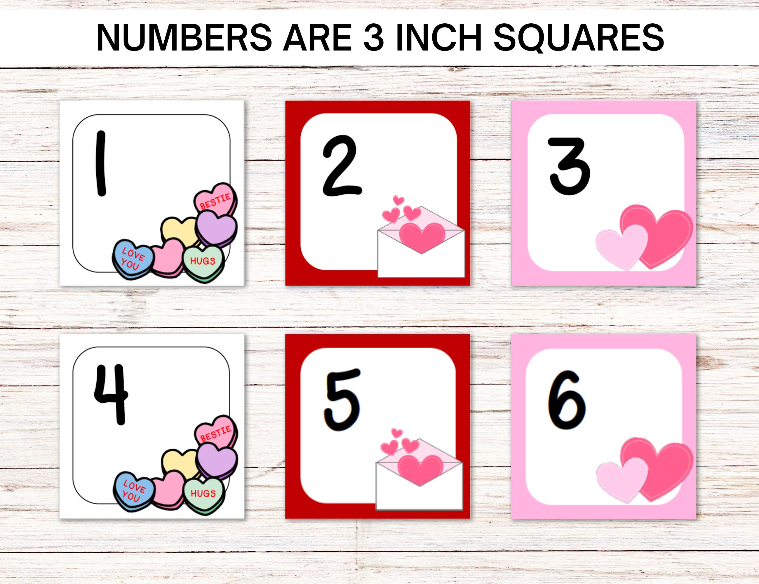 3 Month Printable Calendar Numbers BUNDLE in ABC Pattern (february ...