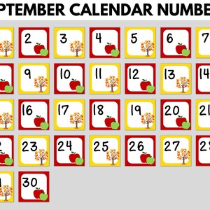 3 Month Printable Calendar Numbers BUNDLE in AB Pattern (august ...