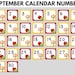 3 Month Printable Calendar Numbers BUNDLE in AB Pattern (august ...