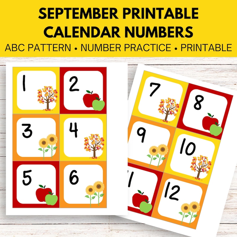 September Calendar - Etsy
