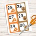 November Calendar Numbers in AB Pattern - Etsy