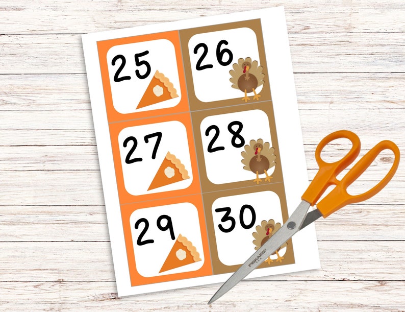 November Calendar Numbers in AB Pattern - Etsy