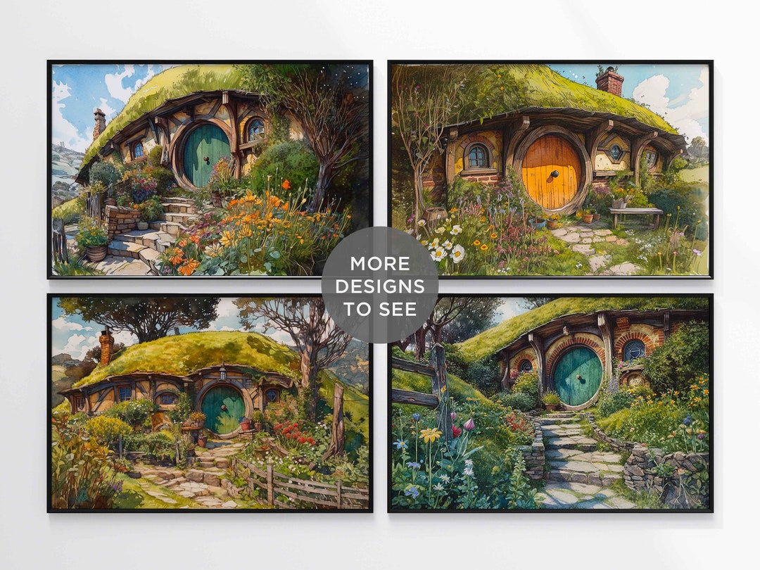 Bag End Inspired Posters, Watercolour, Wall Art Print, LOTR, Hobbits ...