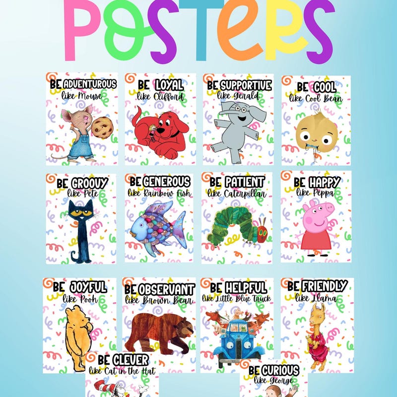Character Poster - Etsy UK