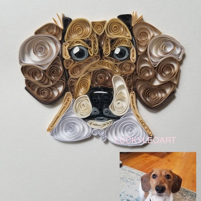 Quilled Dog - Etsy