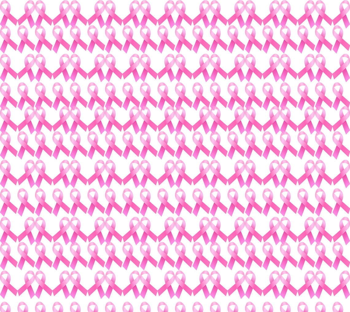 Breast Cancer Ribbon Background Pattern - Digital Download - Etsy