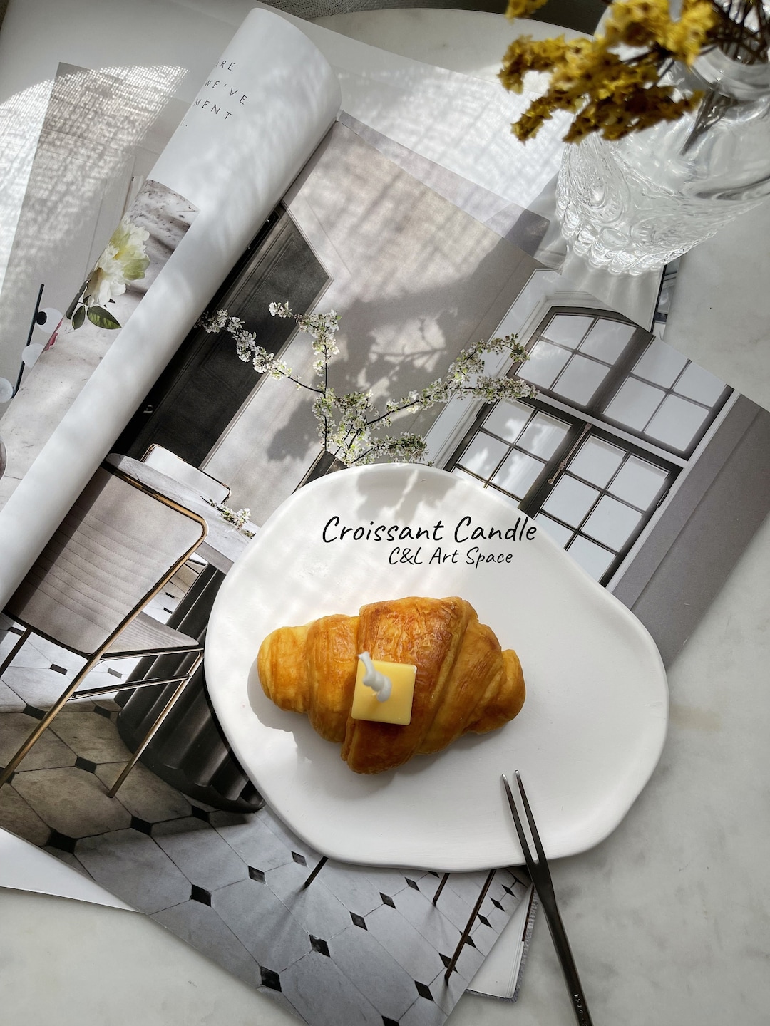 Croissant Candle |realistic Food Candle |bakery Scent Candle |birthday ...