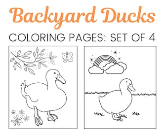 five little ducks coloring book pages