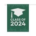 Class of 2024 Cap and Laurel Flag Green White Garden & House Banner ...