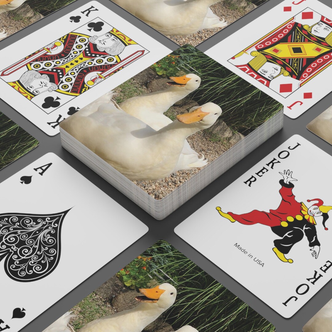 Poker Face Ducks Playing Cards | Farmhouse Style Gift | Family Game ...