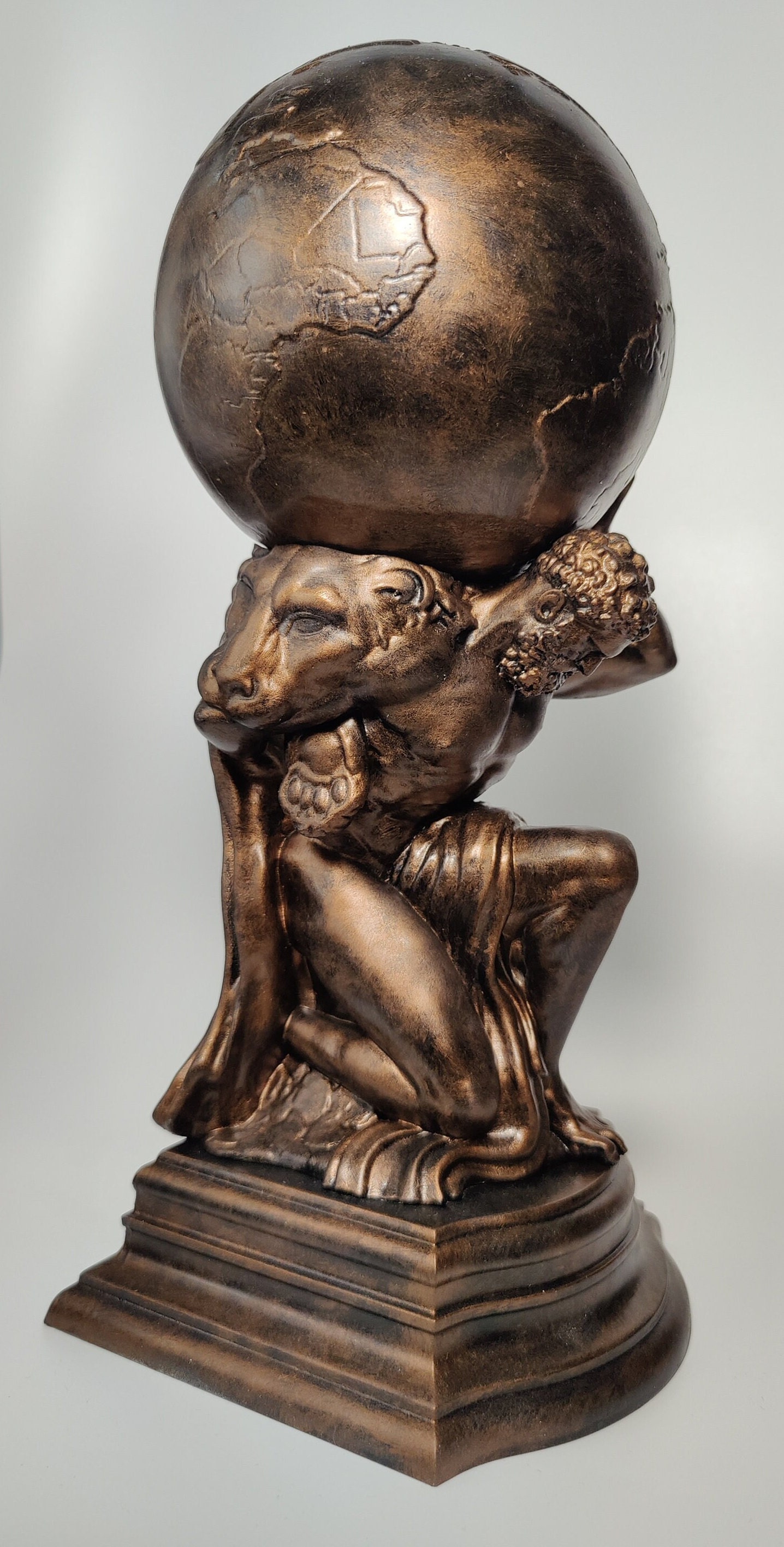 Atlas, Bearer of Worlds Bronze Statue - Etsy