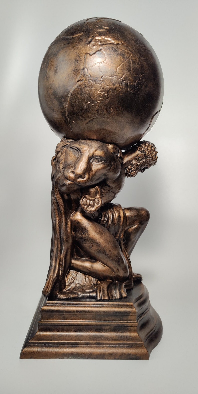 Atlas, Bearer of Worlds Bronze Statue - Etsy