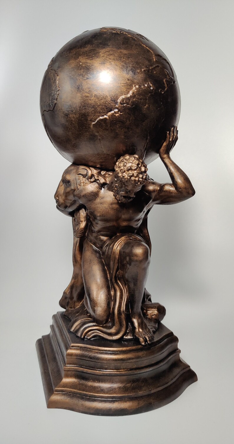 Atlas, Bearer of Worlds Bronze Statue - Etsy