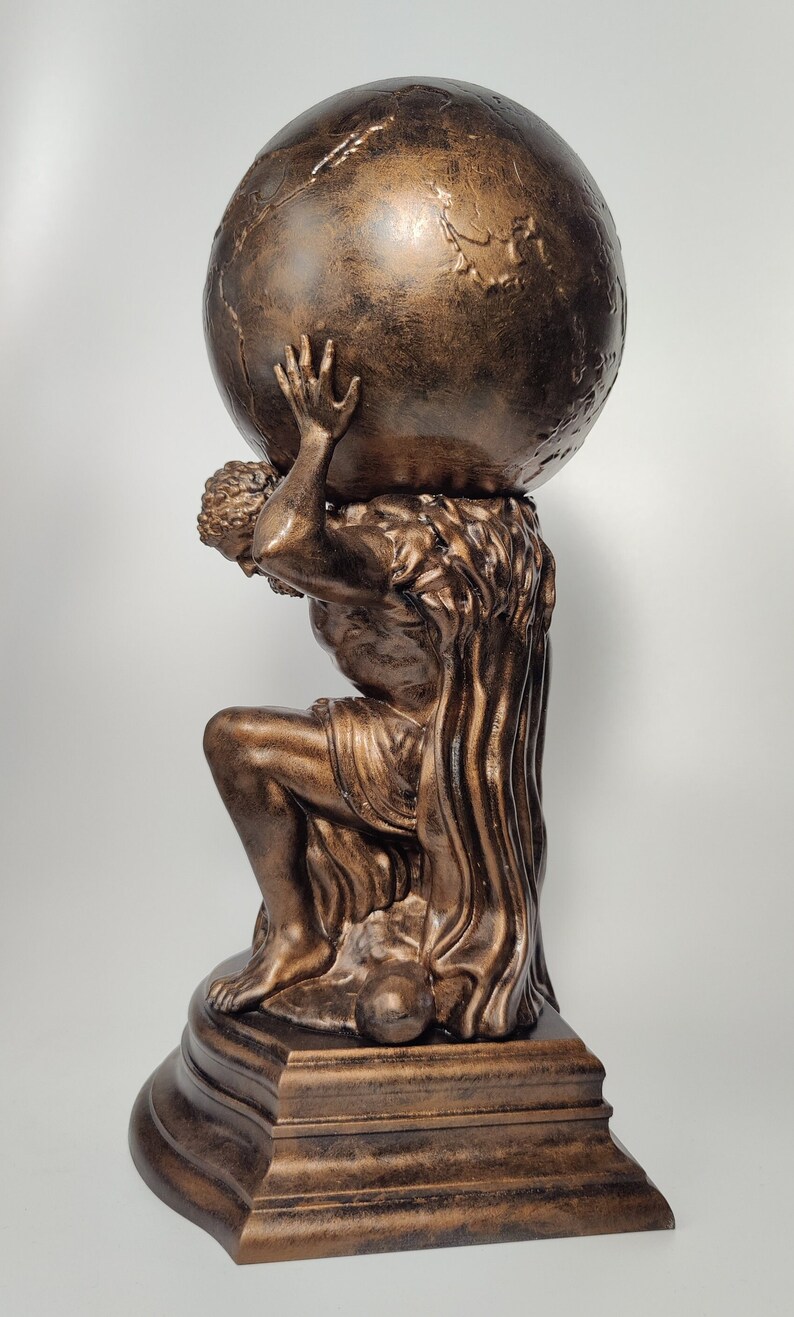 Atlas, Bearer of Worlds Bronze Statue - Etsy