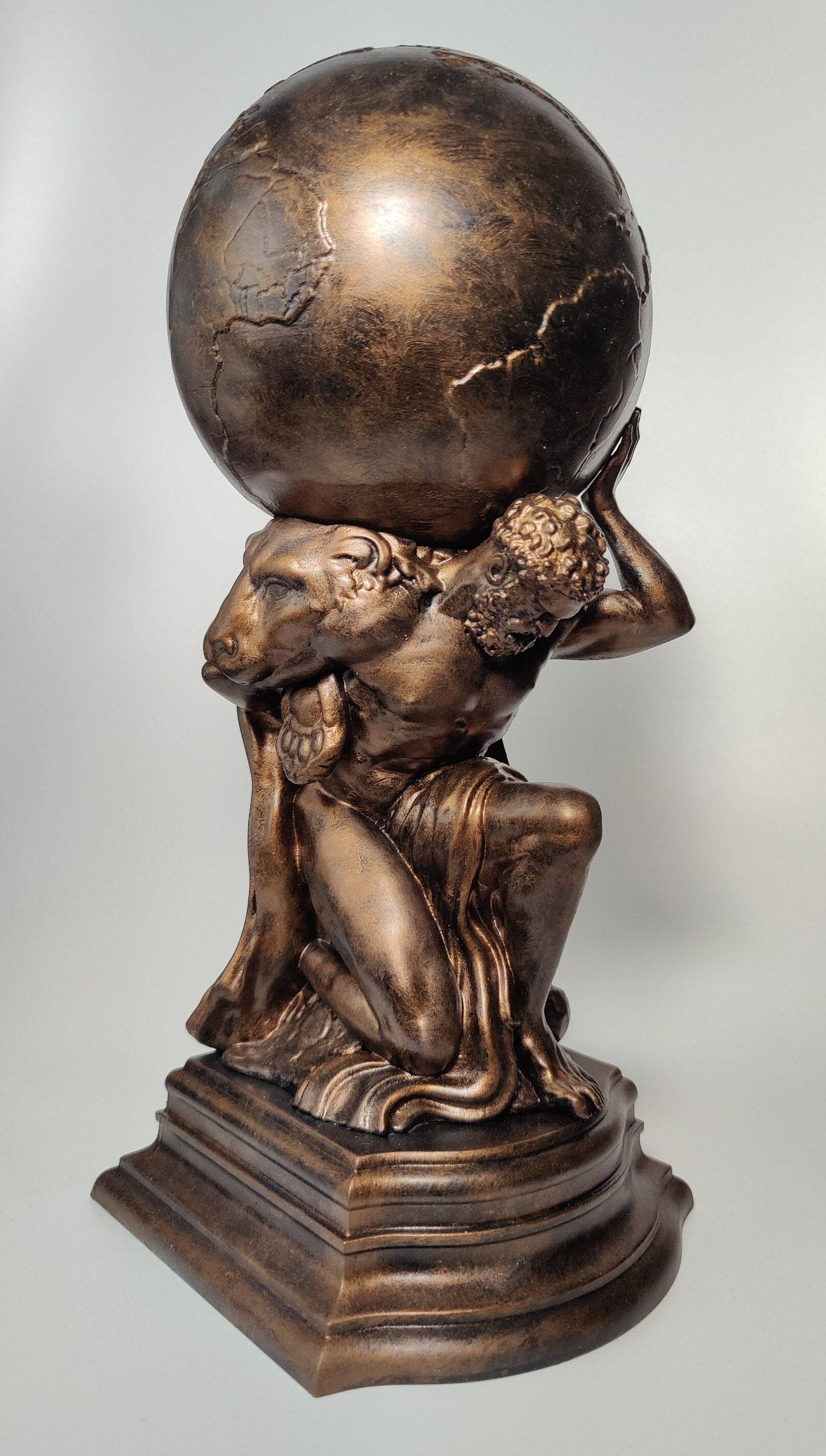 Atlas, Bearer of Worlds Bronze Statue - Etsy