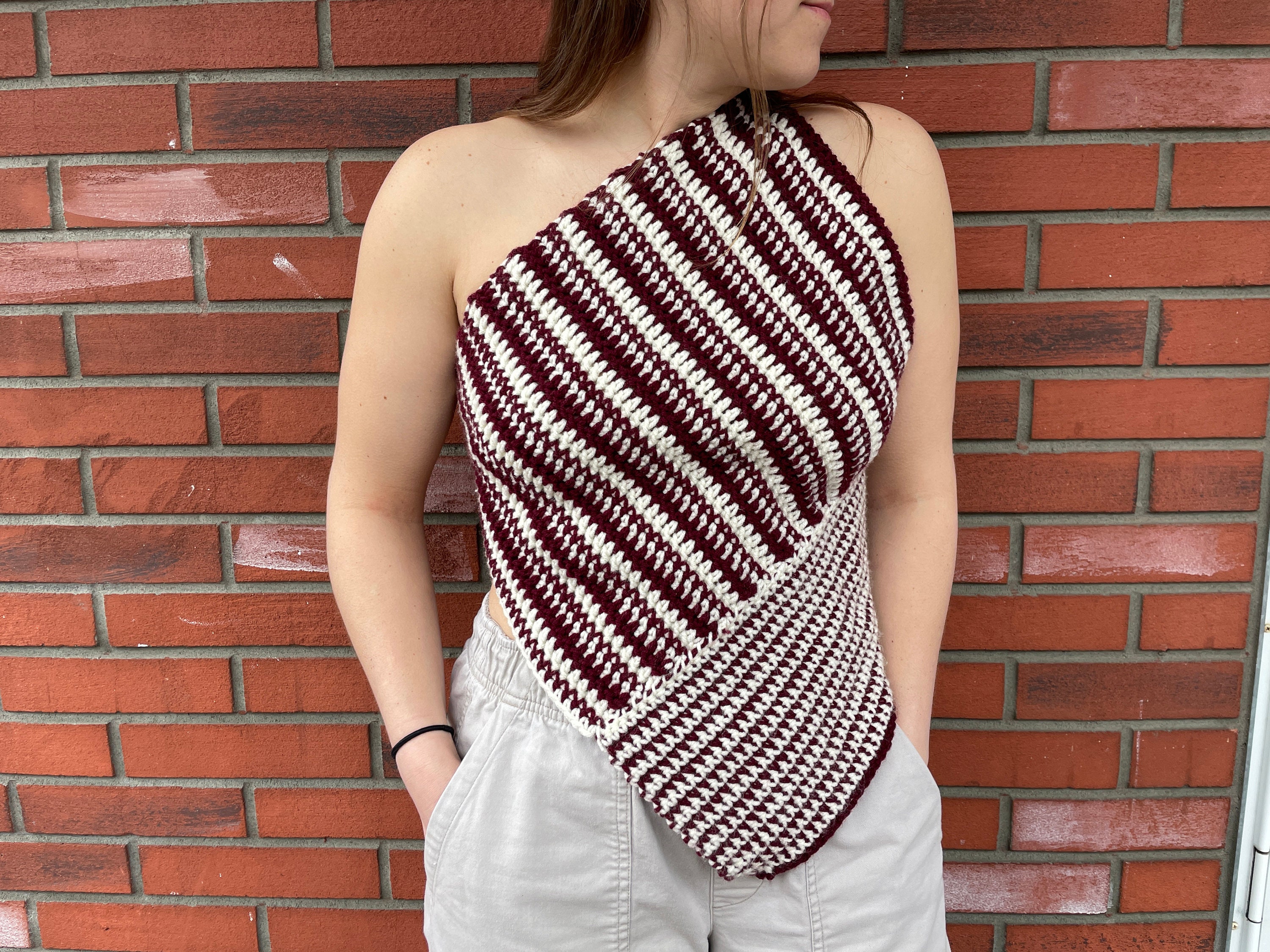 One Shoulder Wrap Tank - Crochet Pattern PDF - Etsy
