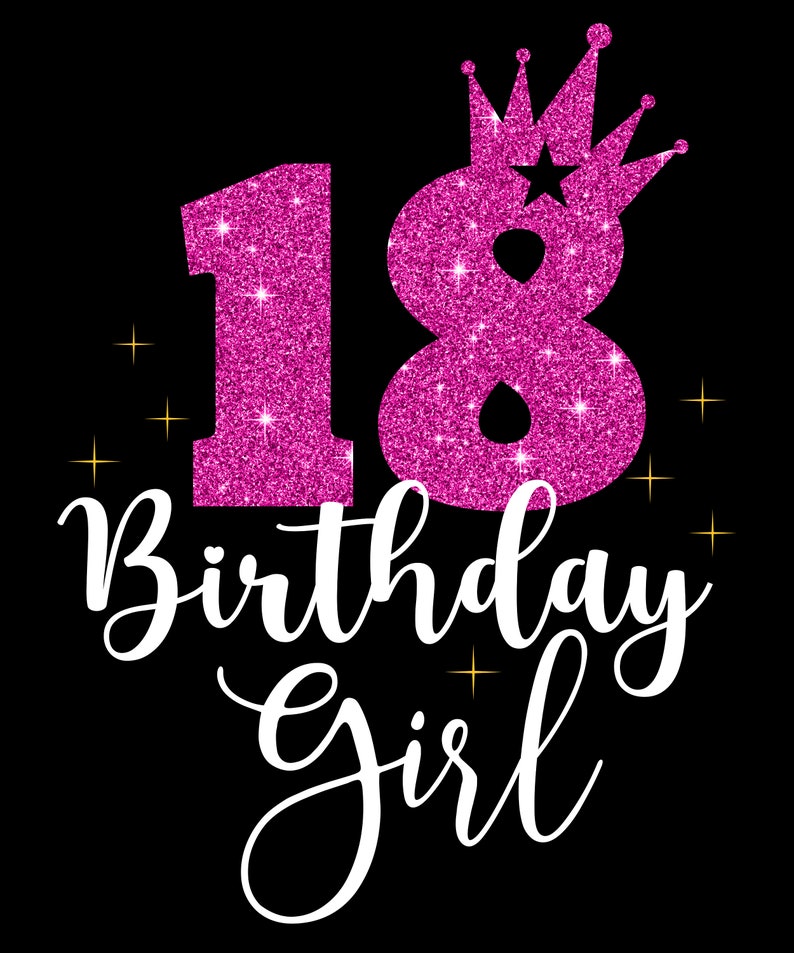 18th Birthday Girl Crown Queen Svg Eighteen Birthday Tee - Etsy Canada