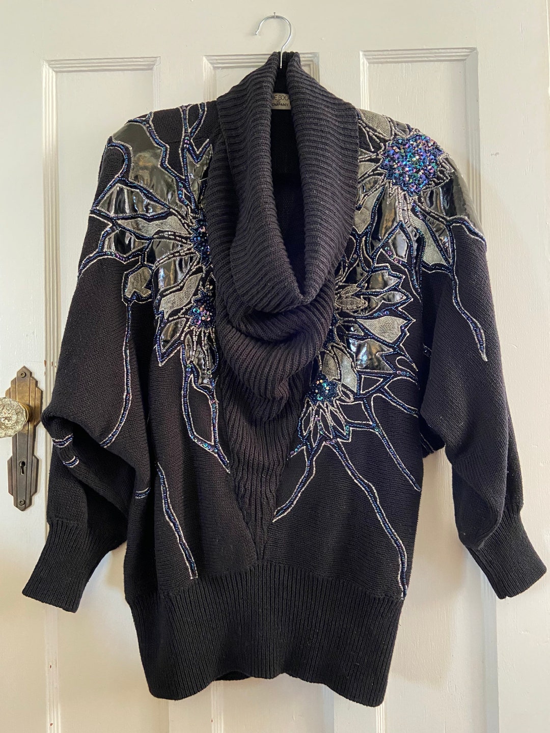 Vintage 1980s Bonnie Boerer & Company Cowl Neck Pullover Sweater With ...