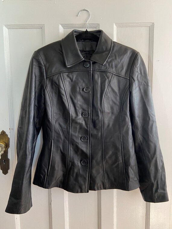 Danier Black Leather Jacket with Removable Thermolite… - Gem
