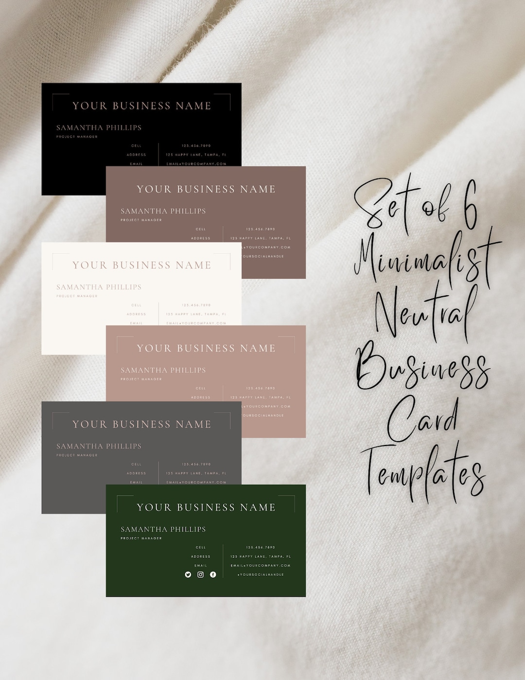 Modern Simple Classic Business Card Template I Business Card - Etsy