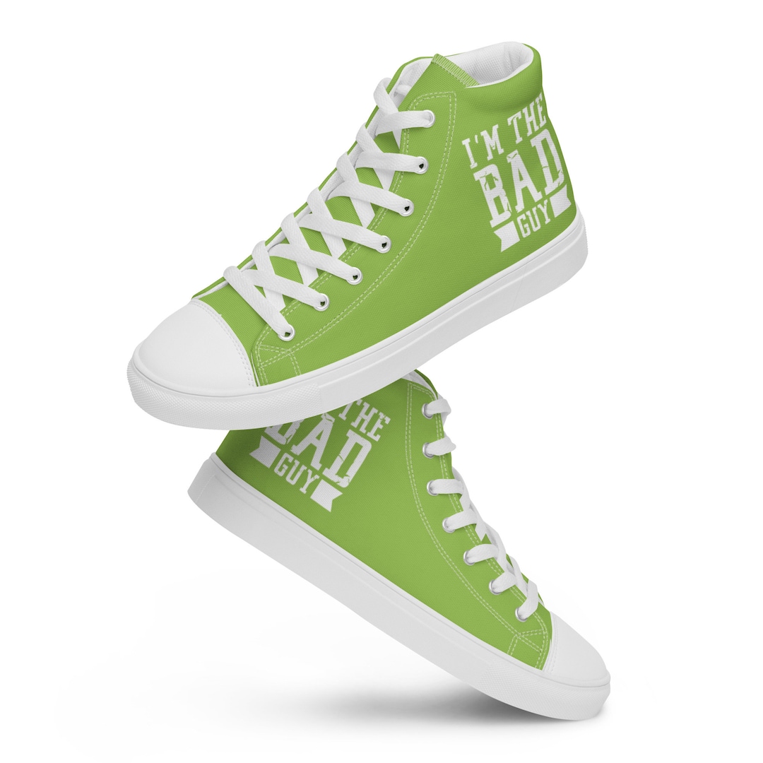 Sneakers - Billie Inspired - Hi Tops - Music - I'm the Bad Guy Canvas ...