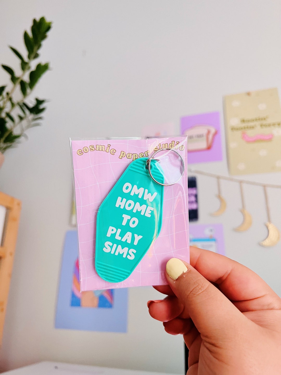 Omw Home to Play Sims Motel Keychain, the Sims 4, Car Accessories ...