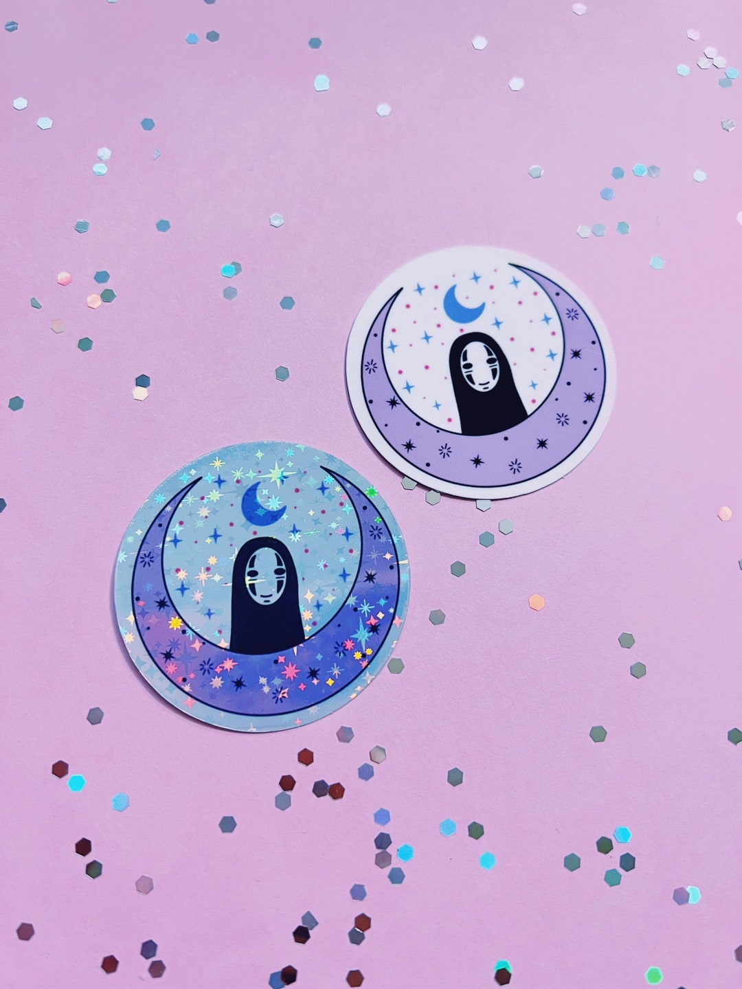 No Face Holographic Sticker, No Face Sticker, Studio Ghibli Sticker ...