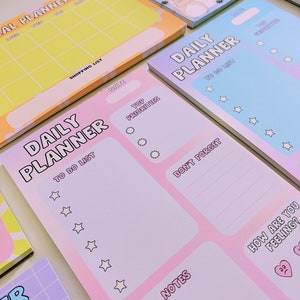 Gradient Daily Planner Notepad, Undated Planner Notepad, Coloful ...