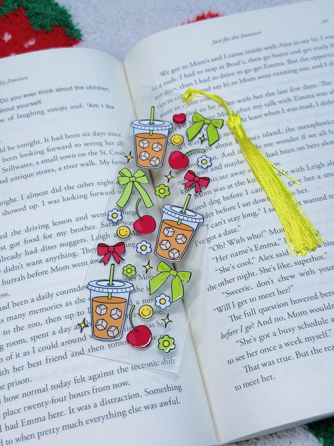 Iced Coffee Acrylic Bookmark, Coffee and Books, Cute Bookmarks, Bookish ...