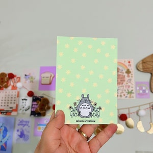 Totoro Floral Notepad, Memo Pad, Studio Ghibli, My Neighbor Totoro ...