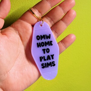 Omw Home to Play Sims Motel Keychain, the Sims 4, Car Accessories ...