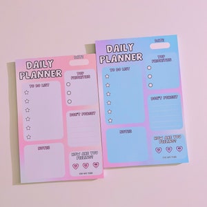 Gradient Daily Planner Notepad, Undated Planner Notepad, Coloful ...