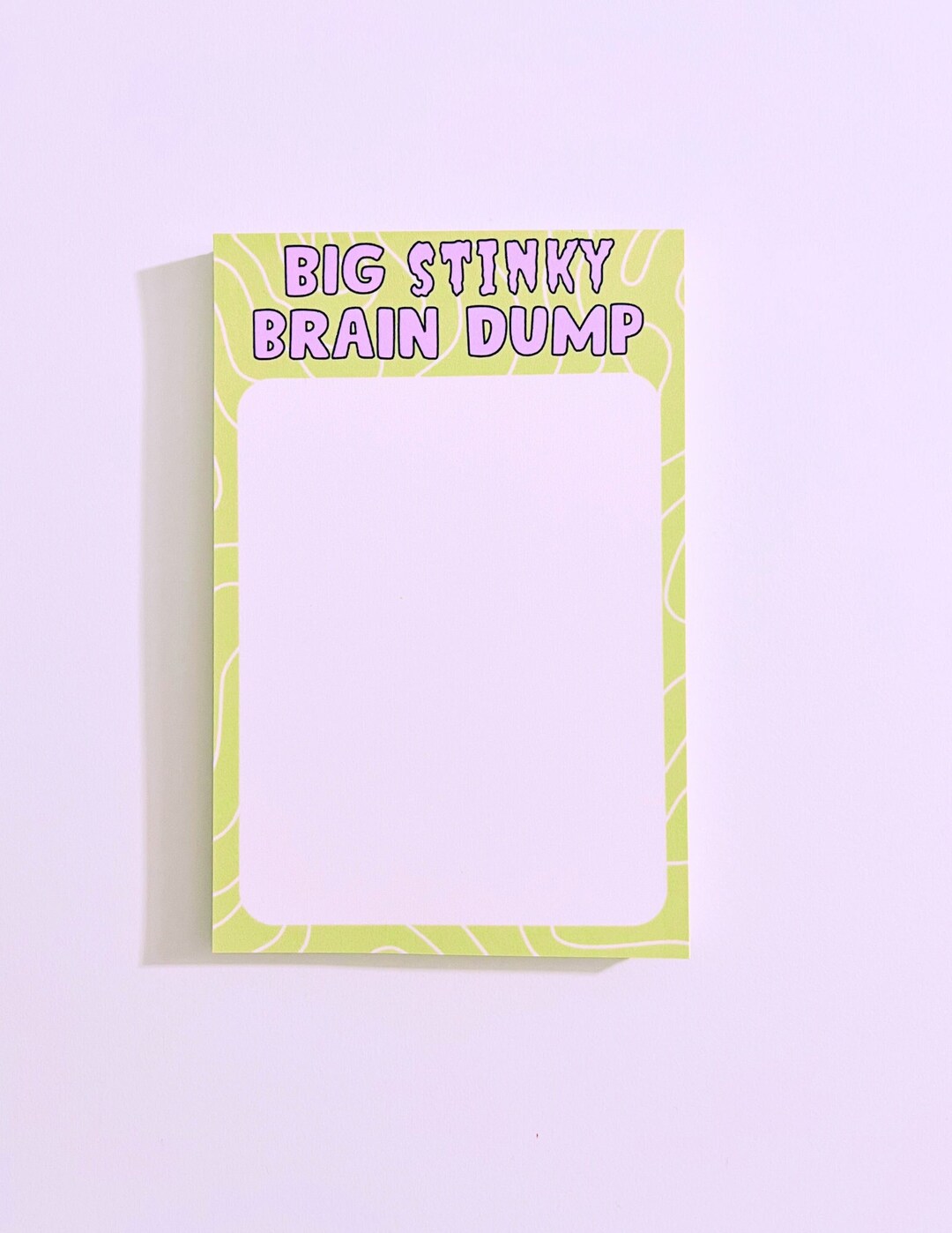 Big Stinky Brain Dump Notepad, Back to School, College Stationery, Cute ...