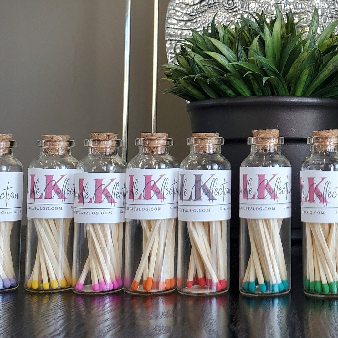 2 Inch Bulk Order Matches in Glass Vial Business Event Holiday Party ...