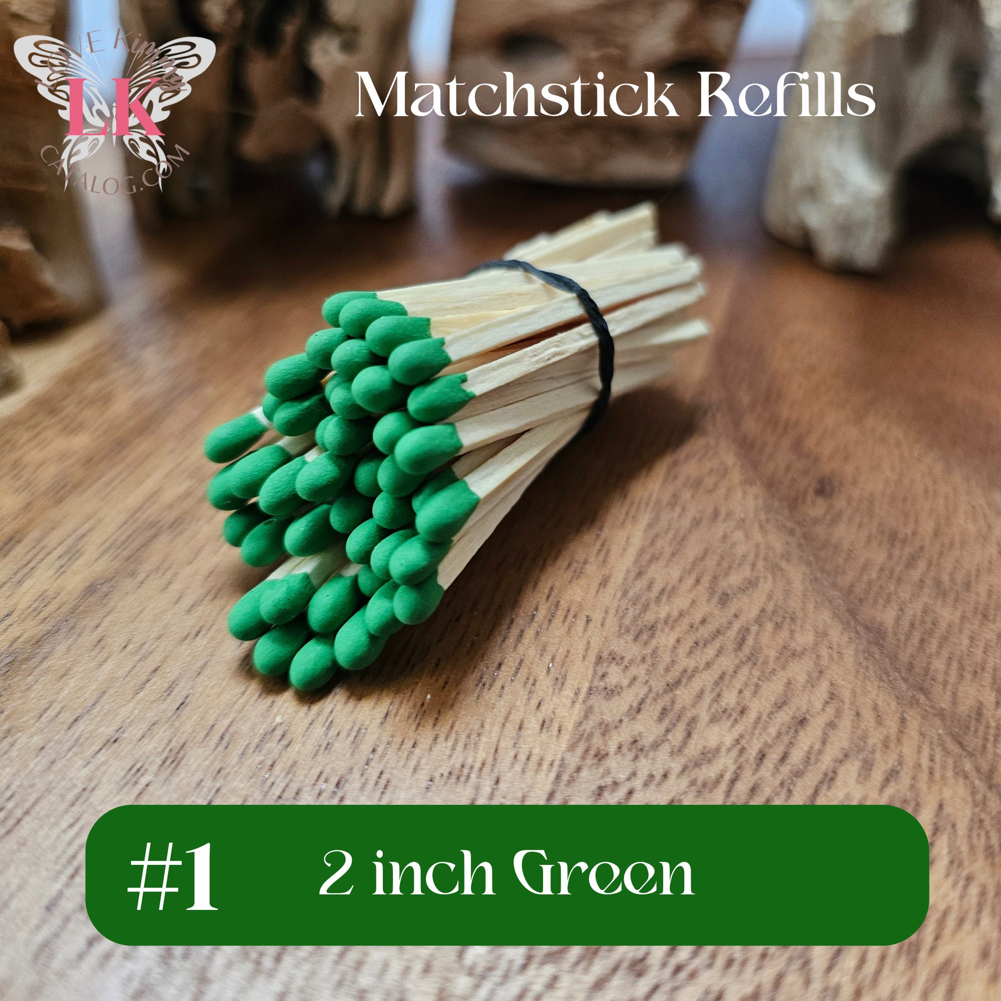 2 Inch Green Wood Matchstick- Bulk DIY Matchstick Refill, Event Party ...