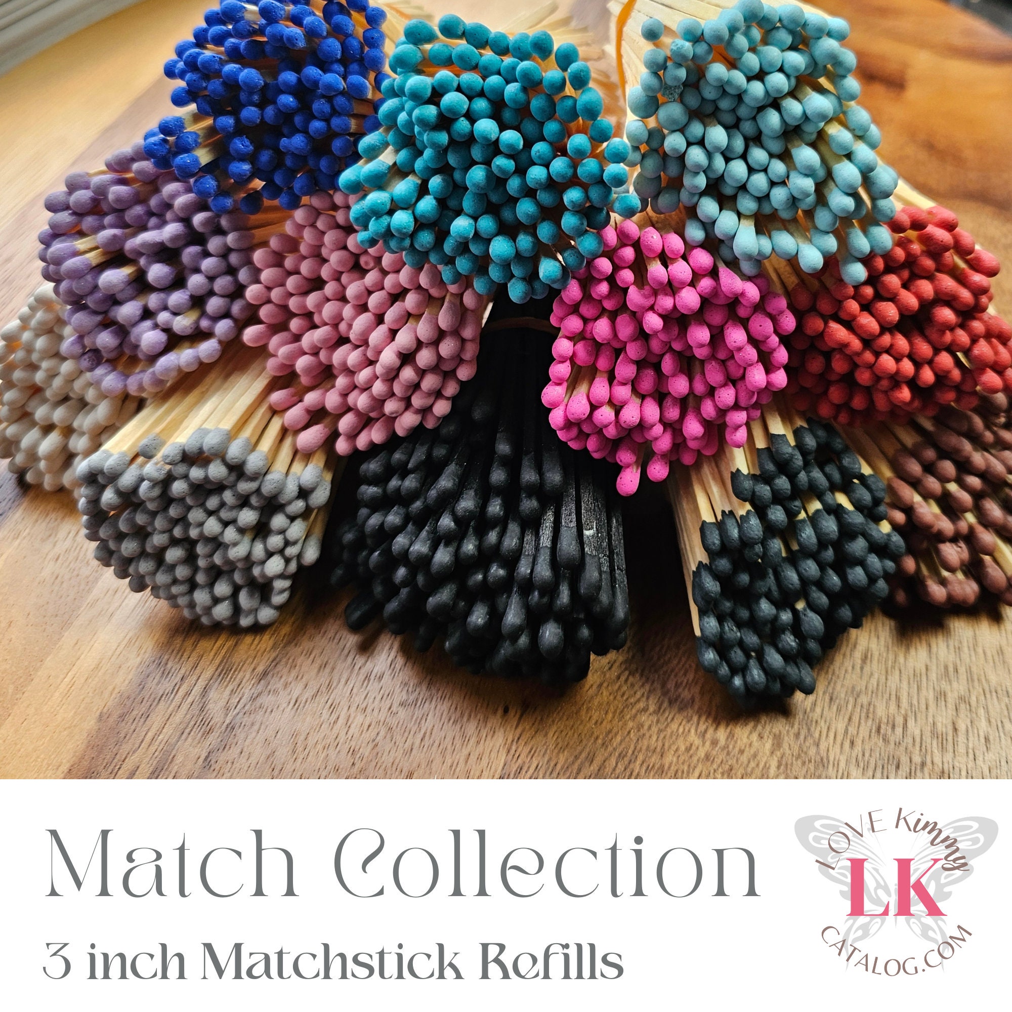 3 Inch Pink Wood Matchstick Supply DIY Refill Event Color Theme Party ...