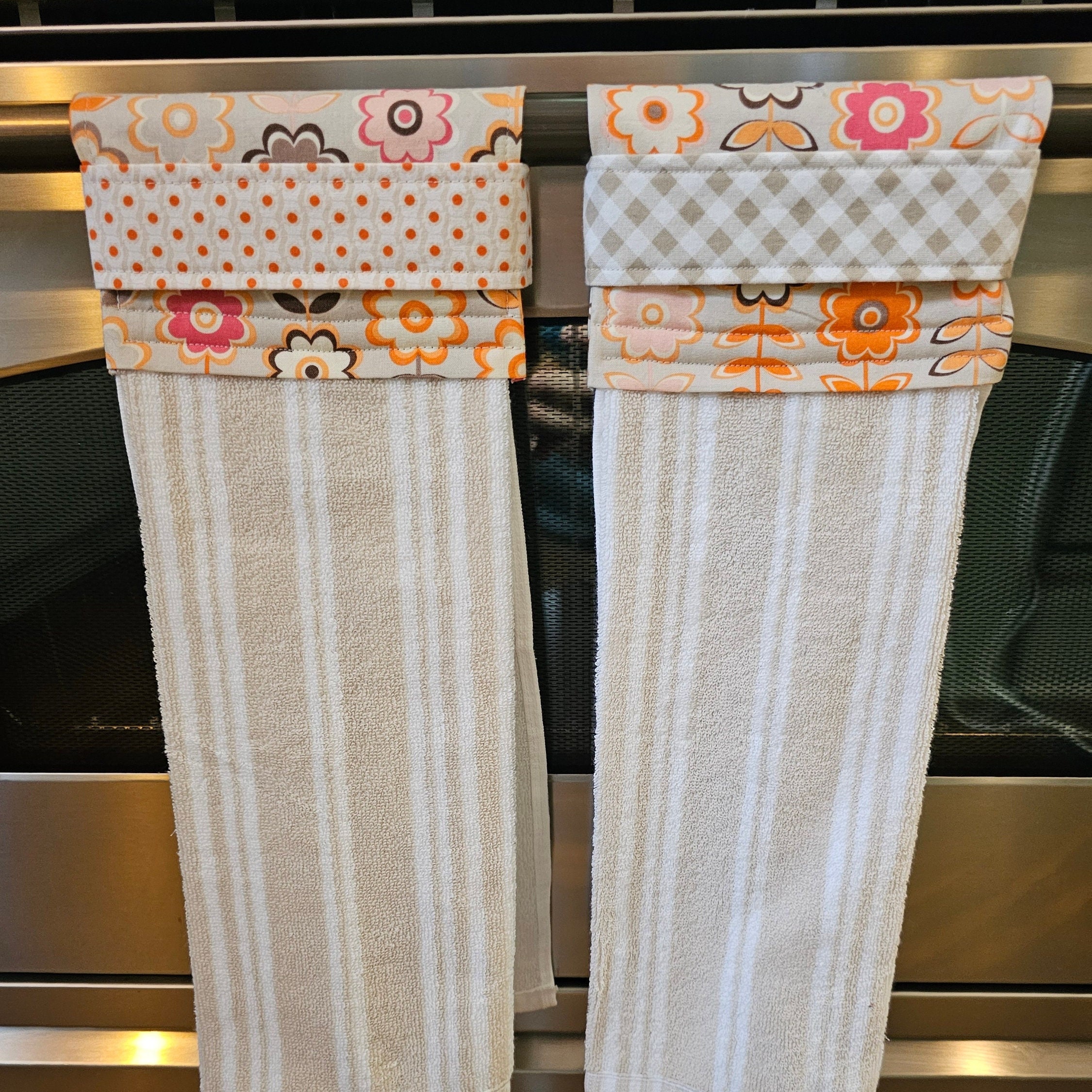 Reversible Boho Hanging Oven Towel Cotton Floral Theme Gift Unique Home ...