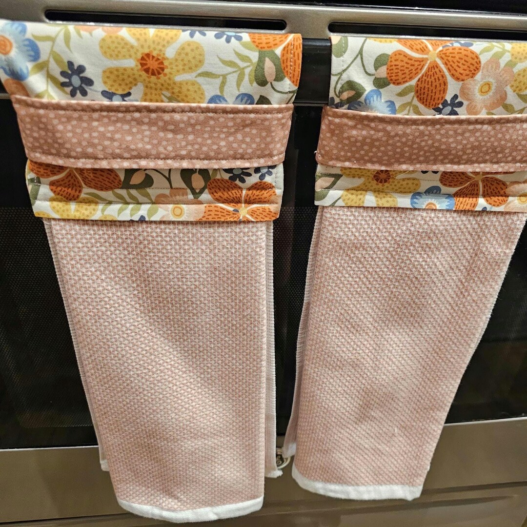 Hanging Oven Towel Set | Boho Floral Theme | Country Chic | Farm Theme ...