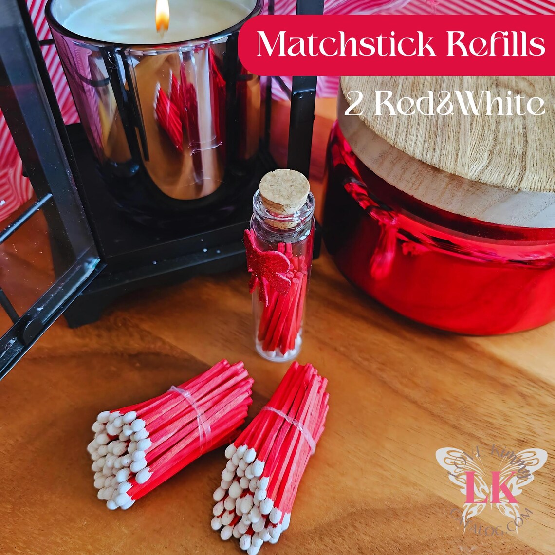 2 Inch Red Matchstick Refills Xmas Keepsake Christmas Party Favor ...