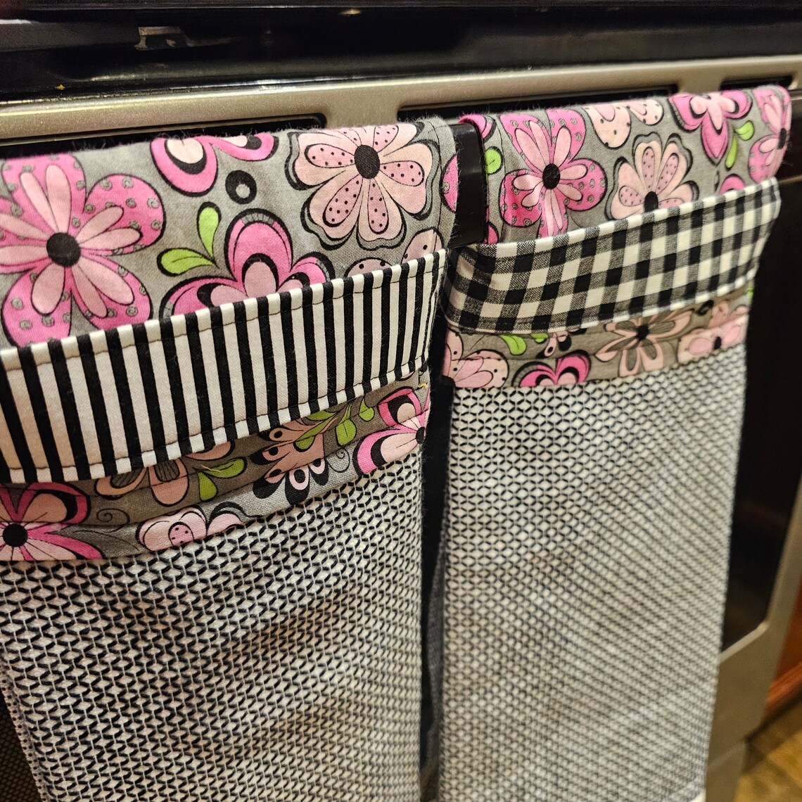 Hanging Towel Kitchen and Bath Towel Handmade Vintage Pink Floral Gift ...