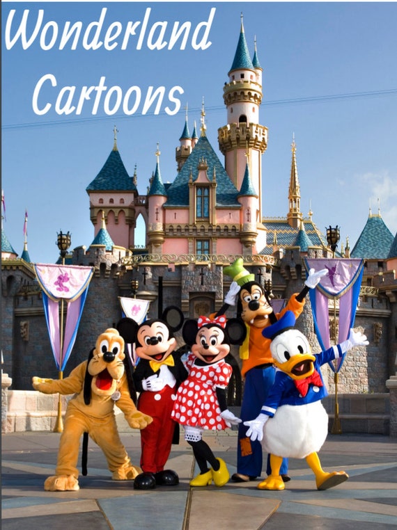 Wonderland Cartoon Coloring Book - Etsy