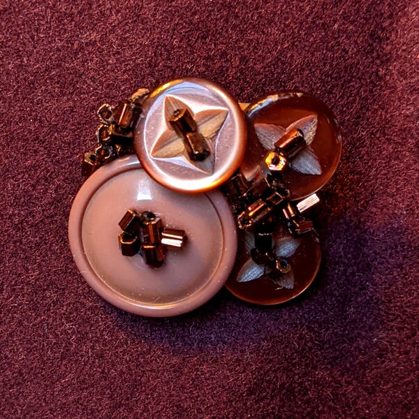Button Brooch - Etsy