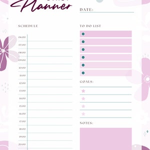 Daily Planner Template - Etsy